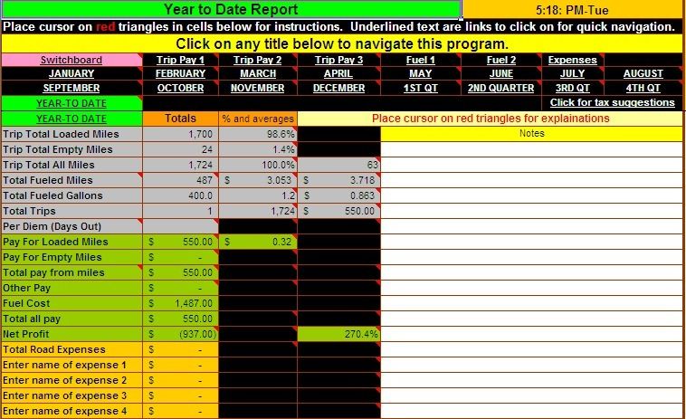 Trucking spreadsheet company list costing mile Truck driver income and ...